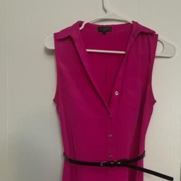 The Limited | Dresses | Hot Pink Button Dress | Poshmark